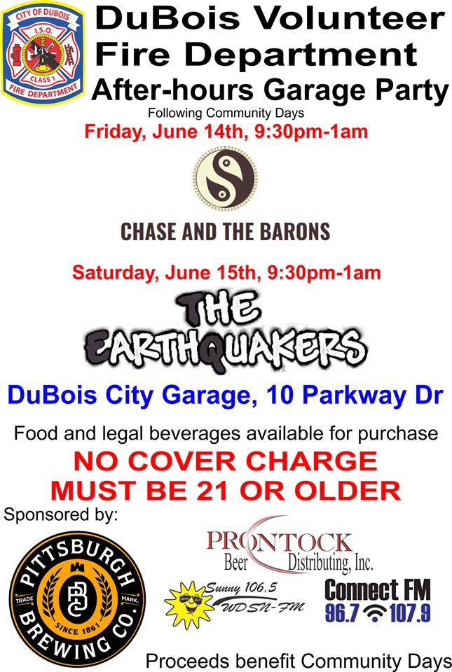 DVFD After-hours Garage Party – Sunny 106 FM